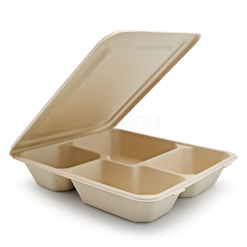 Compostable Catering Take Away Tray with Lid | Luzhou Pack